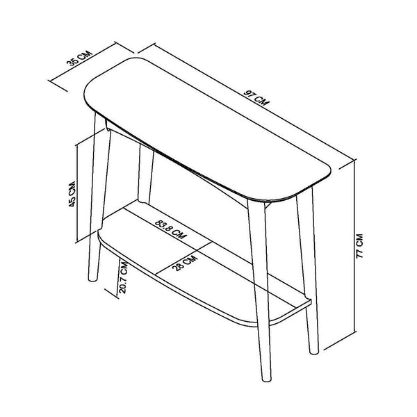 Bentley Designs Dansk Scandi Oak Console Table with Shelf – Taylors on ...